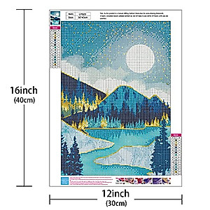 HUBENDMC 6 Pack Diamond Painting Kits for Adults,Diamond Art Kits with Tools & Accessories,5D Diamond Dots Gem Art Craft Kits-12 x 16 inch (Mountain)