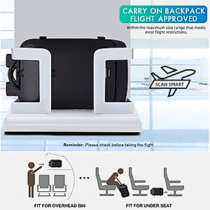 TANGCORLE Carry on Backpack for Women Men 40L Flight Approved Travel Backpack Fit 17 Inch Laptop with USB Charging Expandable Business Weekender