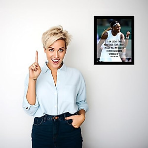 Strong Desire To Win - Motivational Wall Art, Inspirational Wall Art Print, Serena Williams Quotes & Photo Print, Perfect Sports Wall Art for Home, Office, & Gym Wall Décor. Unframed - 8 x 10"