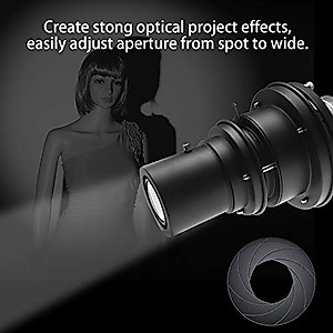 Wellmaking Bowens Mount Flash snoot conical Lens Video Artist Modelling Shape Light Studio use with Optical Lens Various Gobos Bowens Photography Accessories