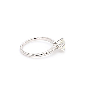 14k White Gold Lab-Grown Diamond Solitaire Wedding Engagement Ring (1.00 cttw, I-J Color, VS2-SI1 Clarity) Size 6