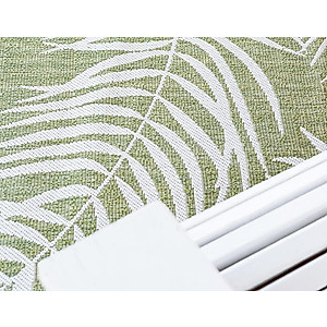 Unique Loom Outdoor Botanical Collection Area Rug - Palm (9' x 12' Rectangle, Green/ Ivory)