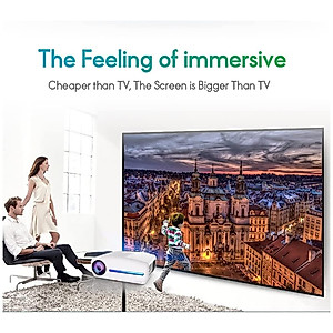 Feilx Mini Projector 2022 Upgraded Portable Video-Projector, HD LED Projector with 4D Digital Keystone 6800 Lumens Home Theater Portable Projector LED Projector