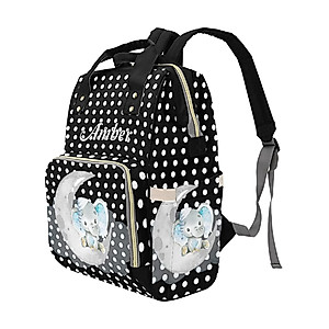 Anneunique Art Forest Animals Fox Diaper Bags Backpack with Name Personalized Baby Bag Nursing Nappy Bag Travel Tote Bag Gifts for Mom Girl 10 83 x 6 69 x 15 Inch