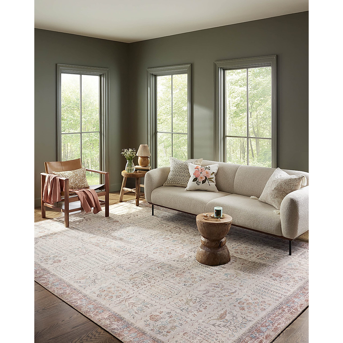 Loloi Rifle Paper Co. Maison Collection MAO-08 Cream 2'-6" x 12'-0", .19" Pile Height, Runner Rug