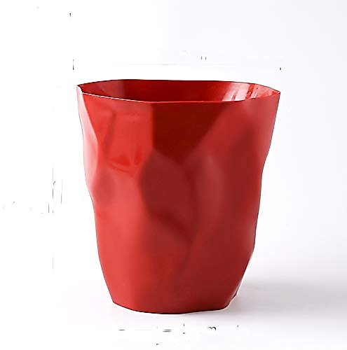 Peacewish Square Red Trash Can Wastebasket, Garbage Container Bin for Bathrooms, Powder Rooms, Kitchens, Home Offices (red, Pack of 1)