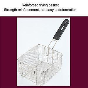 Haofy Stainless Steel Electric Deep Fryer for Fried Chicken French Fries, Single Cylinder Single Sieve 6L Electric Immersion Deep Fryer (US Plug)