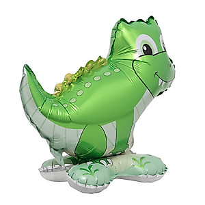 Selfstand 3D Animal Fox Koala Lion Elephant Panda Cow Rabbit dinosaur Triceratops Stegosaurus Baby shower Ball Foil Balloons Birthday Party Baby Shower Decorations Kids Toys (Base Crocodile)