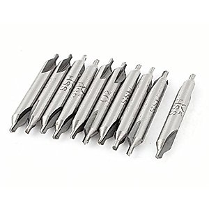 uxcell 2mm 60 Degree Double End HSS Center Drill Countersink Bit Tool 10Pcs