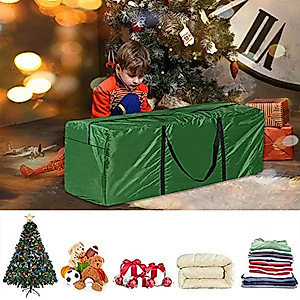 Longlasting Cushion Storage Bag Garden Furniture Cushion Bags Waterproof Pouch with Zips Patio Seat Pads Carry Handbag with Handle for Christmas Tree