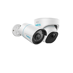 REOLINK 5MP Outdoor Security Camera, Support Smart Human/Vehicle Detection,Timelapse, 100ft Night Vision, Up to 256GB SD Card, RLC-510A and RLC-520A Bundle