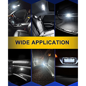 Serundo Auto 578 Led Bulb 211-2 41mm 42mm 1.65in for Car Map Light Dome Light, 6000k White Super Bright Interior Led Festoon Bulb,Pack of 4pcs