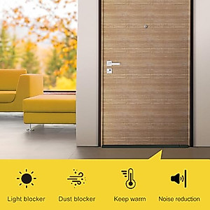 Fowong Adjustable 30" to 36" Door Guard Block - Noise/Cold Air/Wind/Breeze/Light Soundproofing Door Sweep Seal for Large Gap, Dark Gray