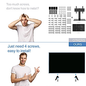 TV Base Stand for TCL Roku Smart TV, TV Legs for TCL TV Stand Legs, for 28 32 40 43 49 50 55 65 Inch TCL TV Legs - 28S305 32S325 32S305 40S325 43S303 50S423 50S546 55S401 55S525 65S555 with Screws