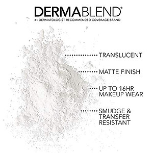 Dermablend Loose Setting Powder Makeup Gift Set, Translucent Powder Kit for Face Makeup, Mattifying Finish and Shine Control, Dermatologist Recommended, Original Translucent Gift Set