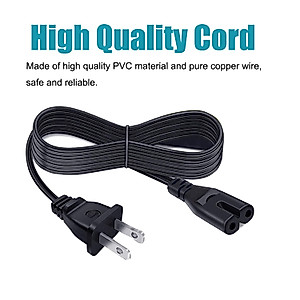 Power Cord Replacement for TCL Roku Smart LED LCD HD TV Samsung UN32EH4000FXZA UN32EH4003FXZA UN32EH4000 UN32EH4003 2 Prong TV Power Cord 8ft AC Cable