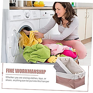 2pcs Fabric Storage Basket Foldable Basket Baby Basket Clothes Storage Bins Storage Baskets Basket Bin Clothes Basket with Handle Kids Laundry Hampers Multipurpose Baskets