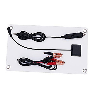 NUZAMAS 7.5W 18v Semi Flexible Solar Panel Monocrystalline Cell, Alligator Clips, DC for Car Yacht Led Light RV 12v Battery Boat Outdoor Charger