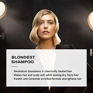 PETER COPPOLABlondest Purple Shampoo For Blonde Hair - Sulfate Free Shampoo Hair Toner Eliminates Brassy Yellow Tones In Blonde, Silver And White Hair - Strengthens Processed And Dry Hair (12 Fl Oz)