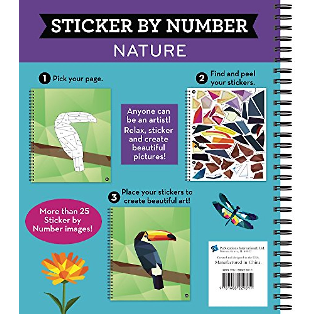 Brain Games - Sticker by Number: Nature (28 Images to Sticker)