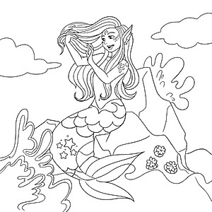 Mermaid Coloring Book: For Kids Ages 4-8, 9-12 (Coloring Books for Kids)