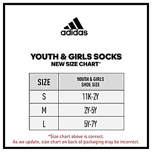 adidas Kids-Girl's Superlite No Show Socks (6-Pair), White/Clear Aqua Blue/Pulse Yellow, Medium