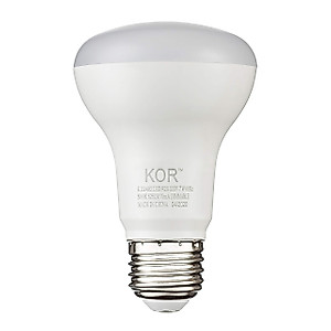 KOR (6 Pack) 7W LED R20 Reflector 5000K Bright White Light Bulb (50W Equivalent), Dimmable, 525 Lumens, Standard E26 Base, BR20 LED Flood Light Bulbs.