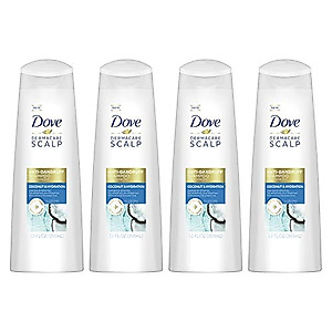 Dove Dermacare Dandruff Shampoo for Dry Scalp Coconut & Hydration Anti-Dandruff Shampoo 12oz, Pack of 4