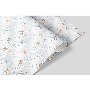 Viola Grace Shop Princess Star Printed Gift Wrapping Papers Sheet - Easter Treat Boxes | Baby Shower | Baby Girl Birthday - Gift Wrapping Paper, Pack of 3 Sheets