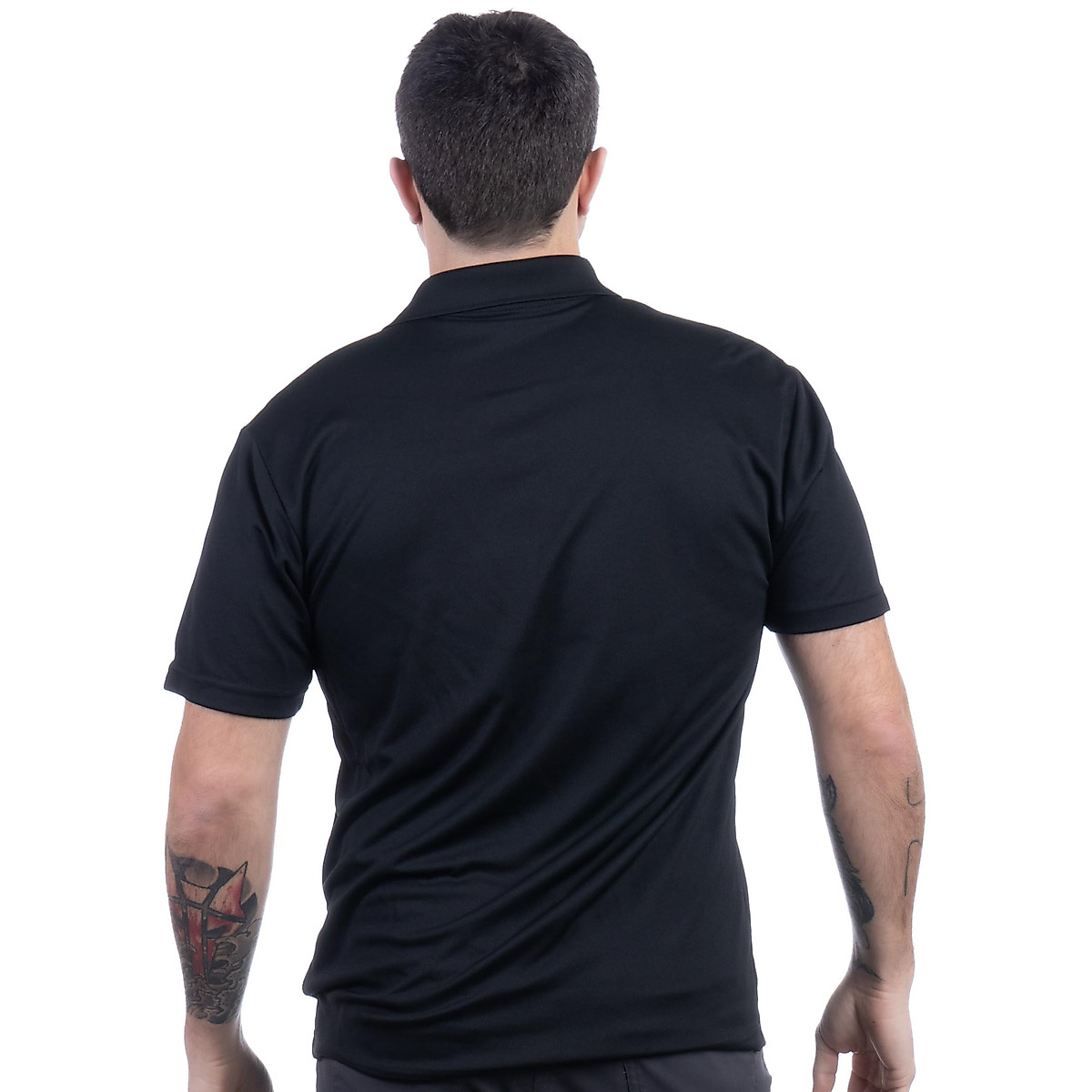 Ann Arbor T-shirt Co. US Army Collared Polo | U.S. Military Infantry Armor Licensed Shirt with Collar for Men Women - (Black, L)