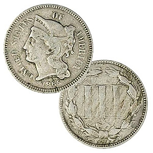 1865-1876 Nickel Three Cent Piece G/VG