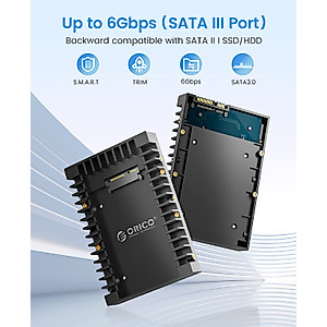 ORICO 2.5 SSD SATA to 3.5 Hard Drive Adapter Internal Drive Bay Converter Mounting Bracket Caddy Tray for 7 / 9.5 / 12.5mm 2.5 inch HDD / SSD with SATA III Interface(1125SS)