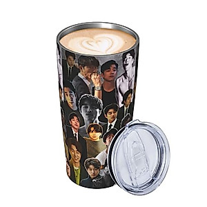 OAEWRE Gong Actors Yoo Stainless Steel Mug Insulated Tumbler Coffee Mugs with Lids and Straw Double Wall Vacuum Cup 20oz