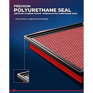 KAX Premium Engine Air Filter, GAF001 (CA10755) Replacement for Camry, Highlander, Sienna, Avalon, ES350, NX200T, NX300, RX350, RX350L, Durango, Grand Cherokee, 200% Longer Life