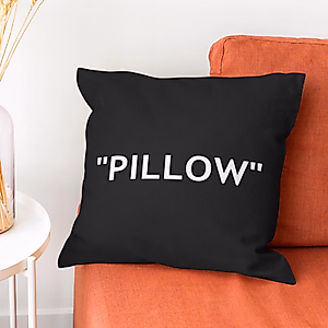 Snycler Hypebeast Room Decor,Off Black Inspired Pillow Quotation Decorative Set of 2 Throw Pillow Cover,Sneakerhead Decor,Square Cushion Case for Home Sofa Couch Decoration 18"×18"