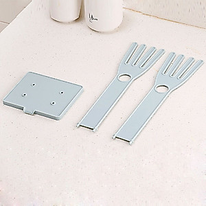 Pixco Glove Drain Rack Glove Stand Holder Plastic Sink Stand Towel Storage Multi Use Tool, Towel Storage Holders, Kitchen Sink Shelf Food Storage Bag Holder Gloves Drying Accessories Holder (Blue)