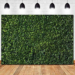 HQM 7x5FT Soft Fabric/Polyester Nature Spring 3D Green Leaves Theme Photo Background Wedding Birthday Party Newborn Baby Shower Photography Backdrops Zoo Decor Shoot Props Bannner