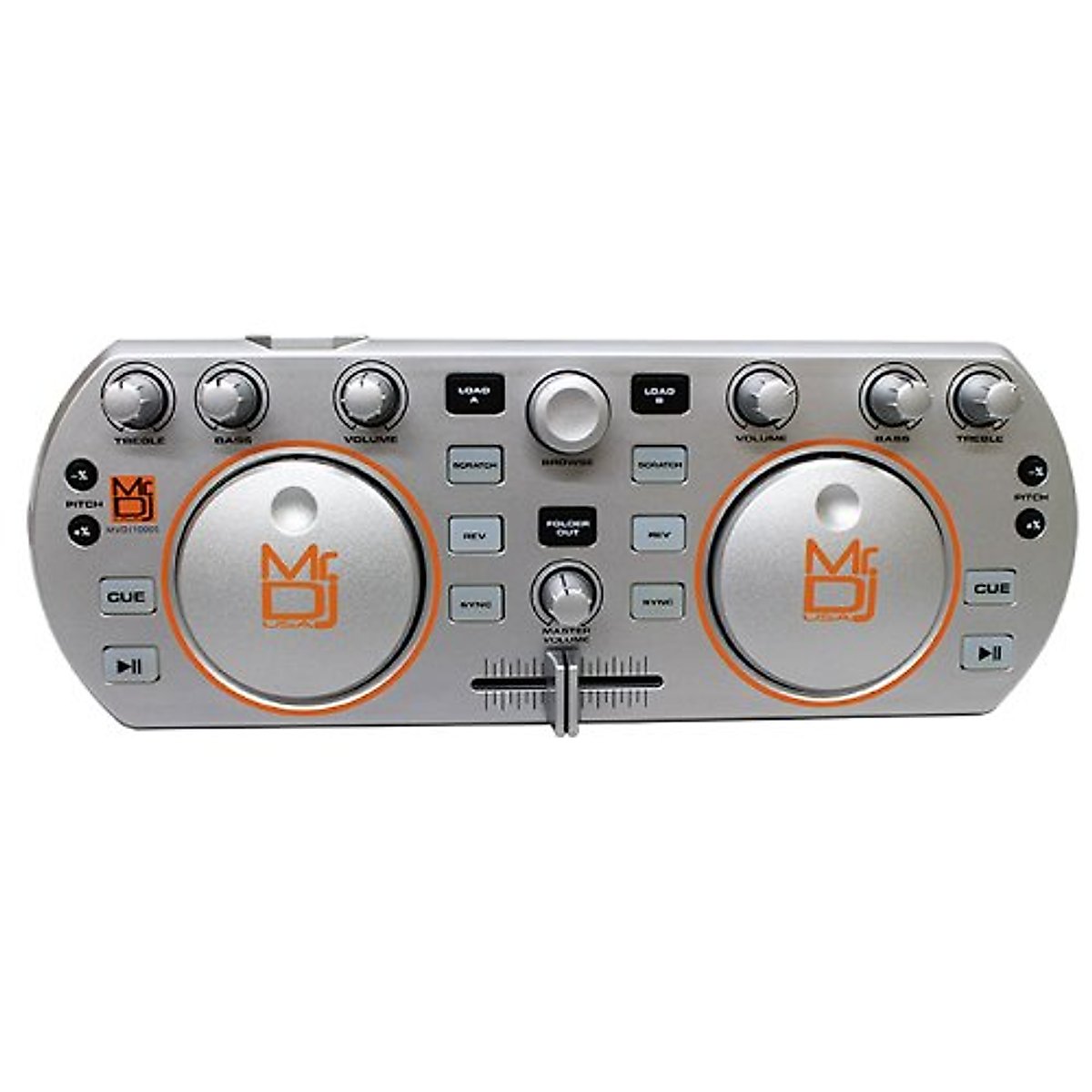 Mr. Dj MVDJ-1000SIUSB Dj Mix Controller with Dual Individual Mixing Channels to Connect a Computer for Audio and Playback
