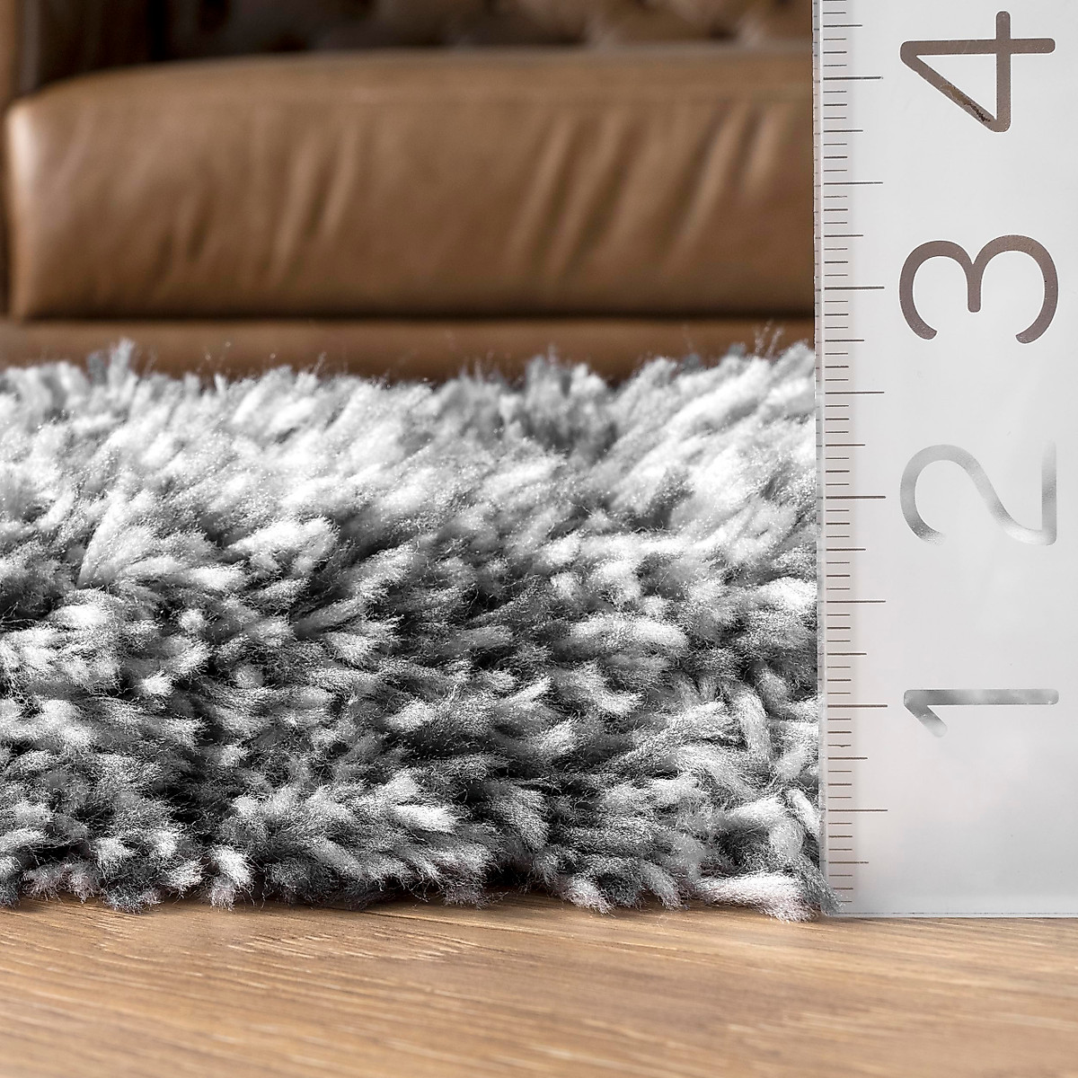 nuLOOM Kristan Modern Shag Area Rug, 8x10, Grey