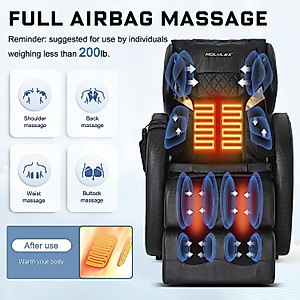 BIADNBZ Massage Recliner with Foot Rollers Easy to Use at Office, Black