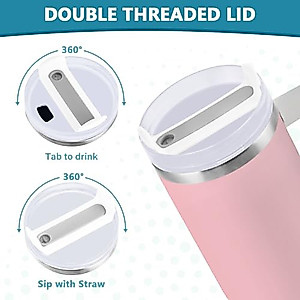 RPLIFE Gradient Pink Stainless Steel Bottle, Insulated Cups with Lids, Tumbler for Men