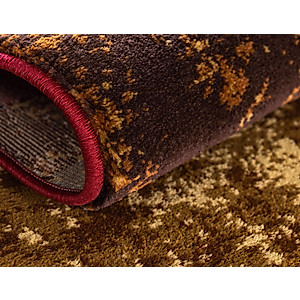 Unique Loom Barista Collection Area Rug - Kouillou (4' 1" x 6' 1" Rectangle, Multi/ Brown)