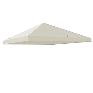 Yescom 117"x117" Canopy Top Replacement Y0049707 White for Smaller 10'x10' Single-Tier Gazebo Cover Patio Garden Outdoor