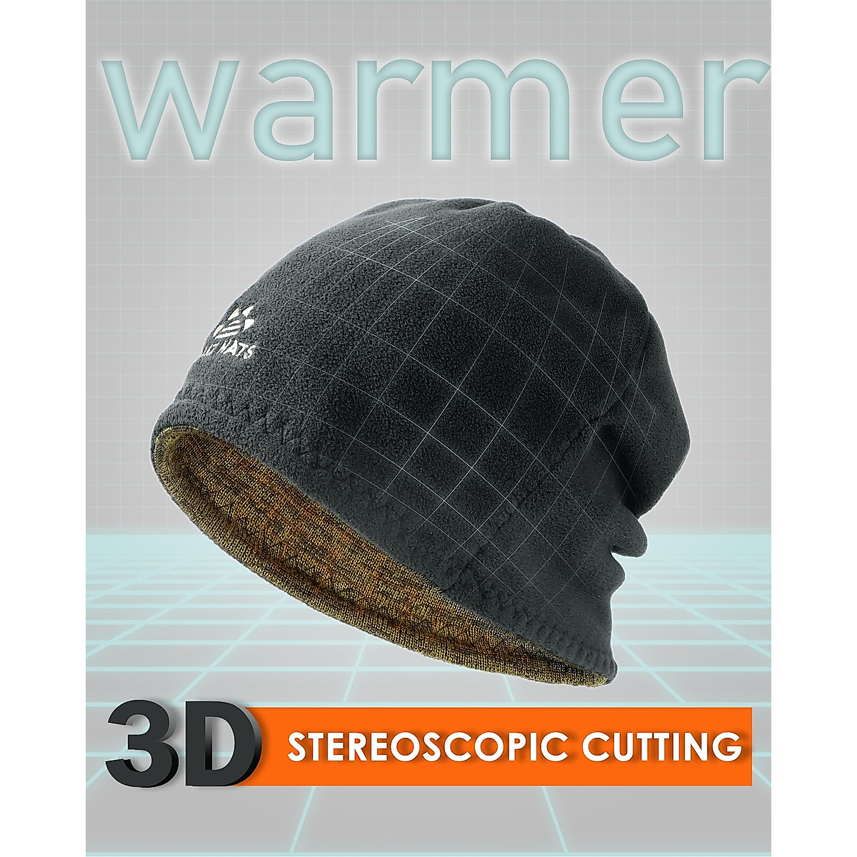 Winter Beanie Hat Scarf for Men Women Knit Thick Fleece Lined Warm Windproof Ski Skull Cap Neck Warmer Gaiter Face Scarf Set