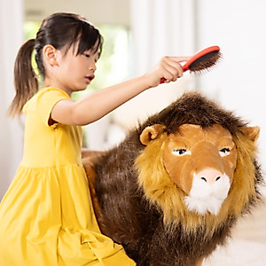 Melissa & Doug Standing Lion Lifelike Stuffed Animal with Full Mane, More Than 2 Feet Tall, Nearly Three Feet Long Brown