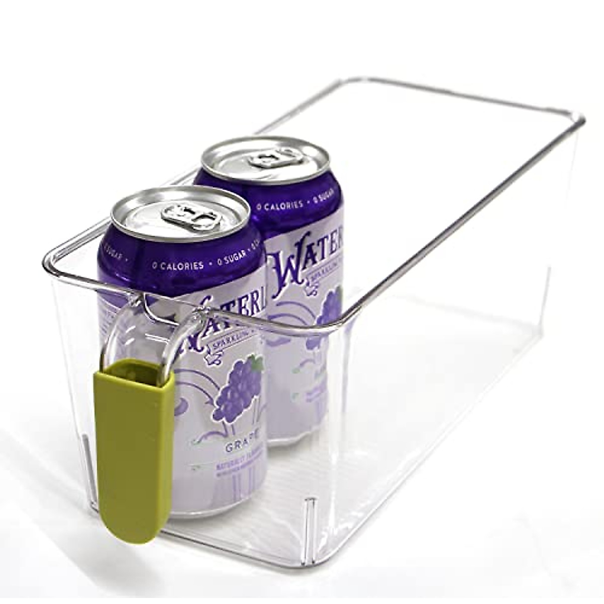 Serenita Clear food storage bins with handle, refrigerator organizer containers, canister sets for kitchen counter, BPA Free