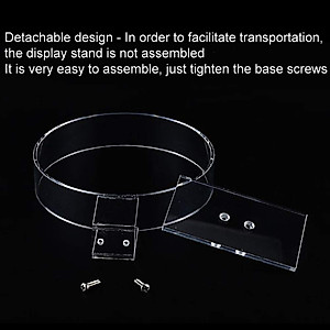 lasenersm 2 Pieces Clear Acrylic Headband Display Stand Single Headband Holder Hairband Display Stand Hair Hoop Holder Acrylic Headband Organizer, Transparent
