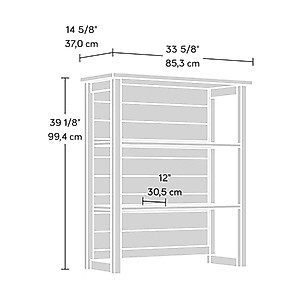 Sauder Cottage Road Library Hutch, White Finish