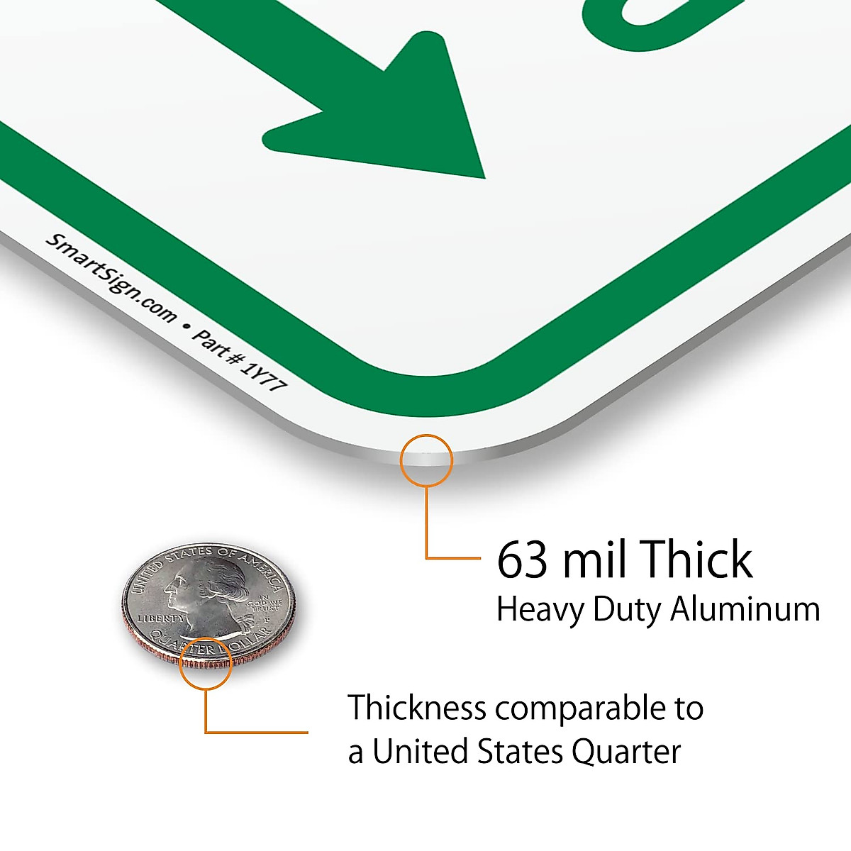 SmartSign-K-5661-EG "Customer and Visitor Parking" Sign with Bi-directional Arrow | 12" x 18" 3M Engineer Grade Reflective Aluminum