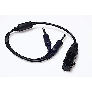 Wirenest Airbus XLR to GA Twin Plug Headset Adapter